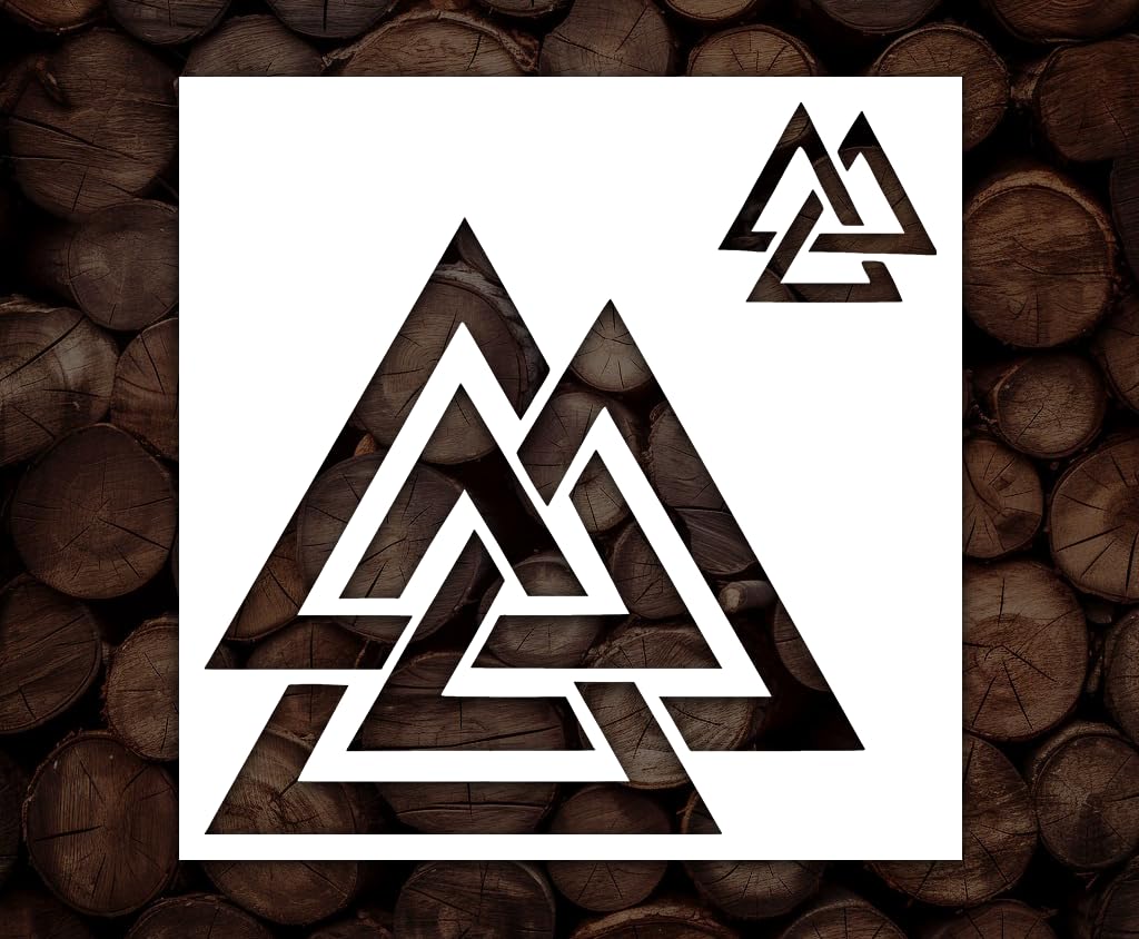 Amazon.com : Viking Valknut Stencil, and Nordic Runes Stencil,Viking ...