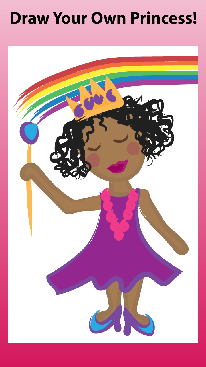 A Pretty Brown Princess Coloring Book - App on Amazon Appstore