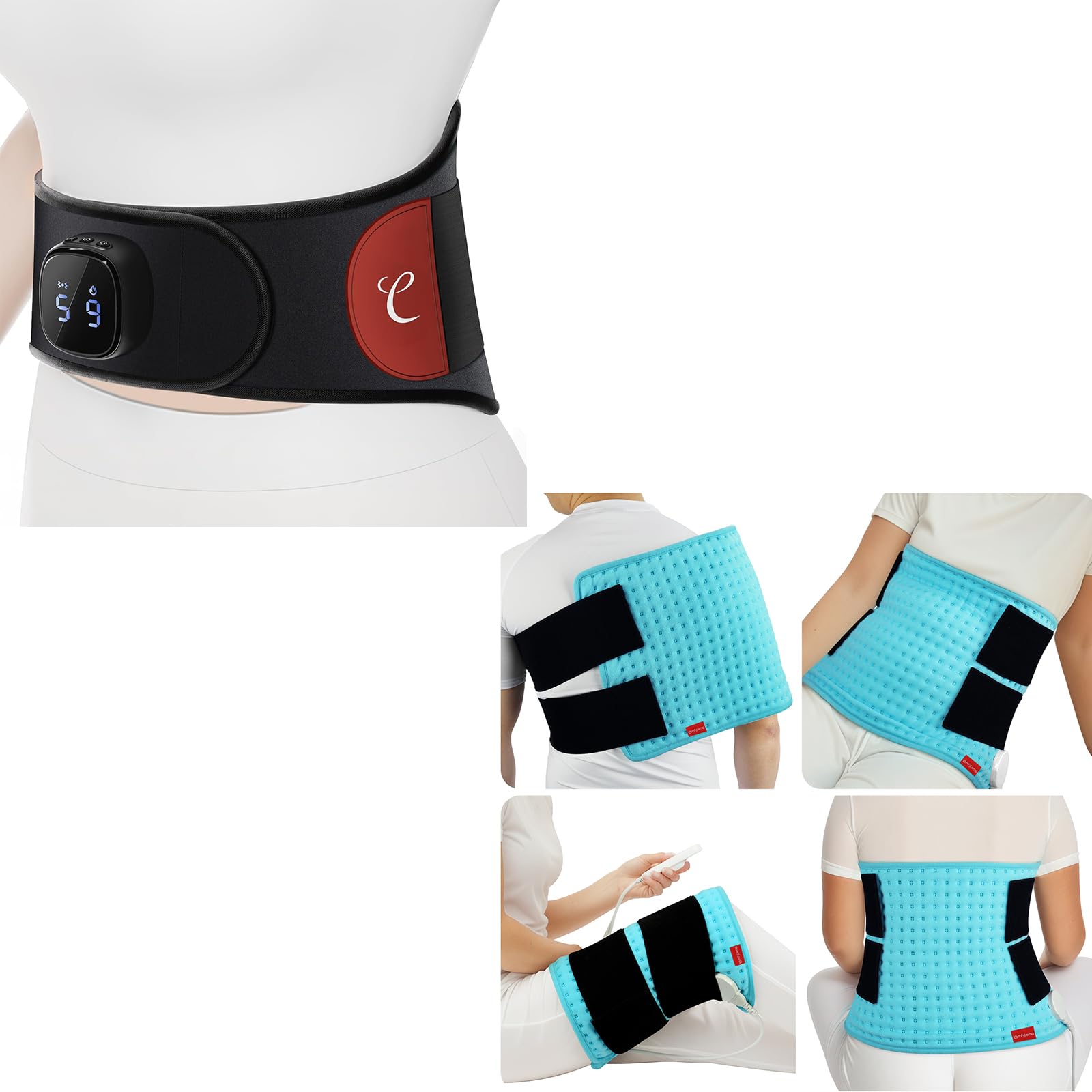 Amazon.com: Comfytemp Cordless Portable Heating Pad for Lower Back ...