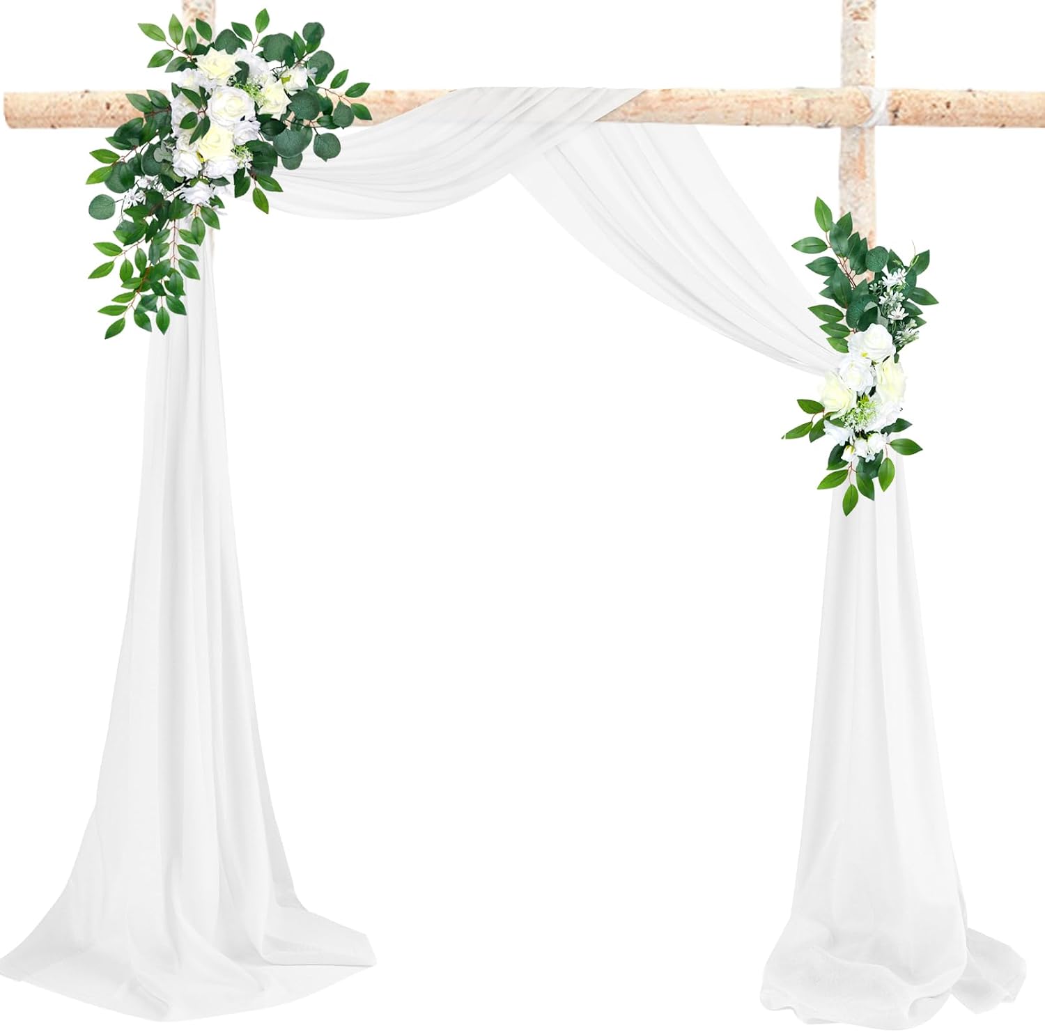 Amazon.com: Bouiexye Wedding Arch Draping Fabric 1 Panel 30" x 20Ft ...