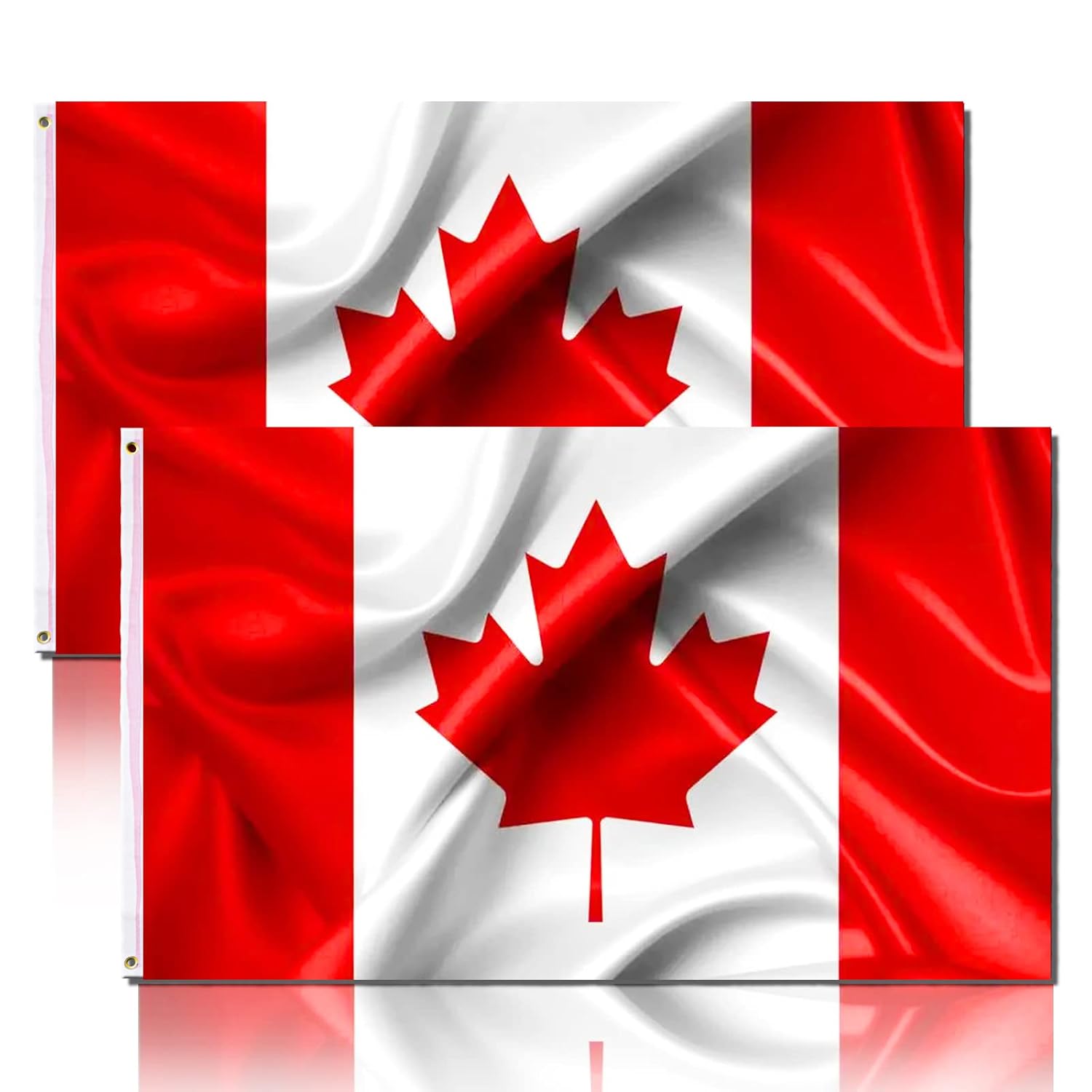 Canada Flag 2Pack 3x5 ft, Canadian Flag 100% Polyester Lightweight ...