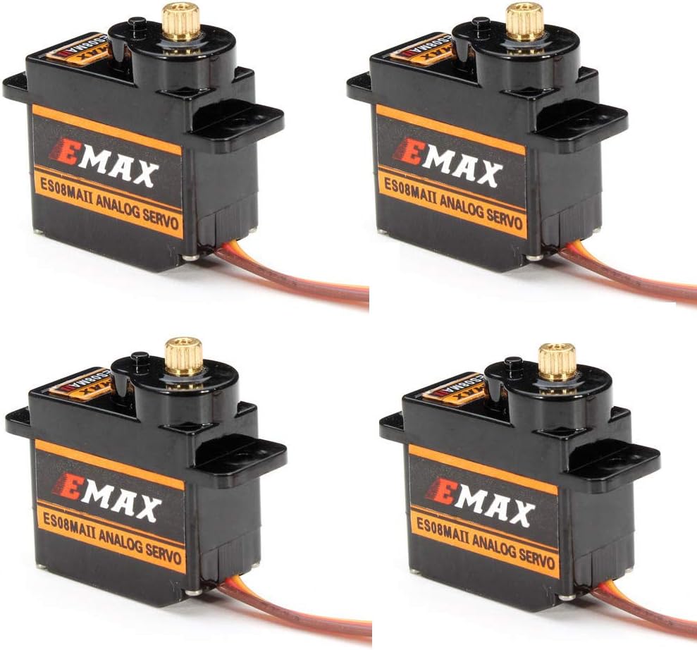 Amazon.com: EMAX ES08MA II 12g Mini Metal Gear Analog Servo for RC ...