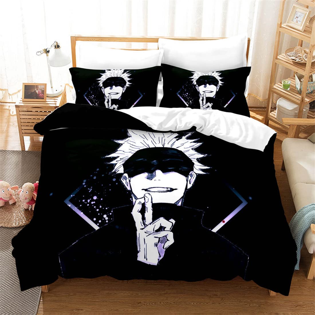 Amazon.com: DAIRUINI Japan Anime Bedding Sets Jujutsu Kaisen Duvet ...