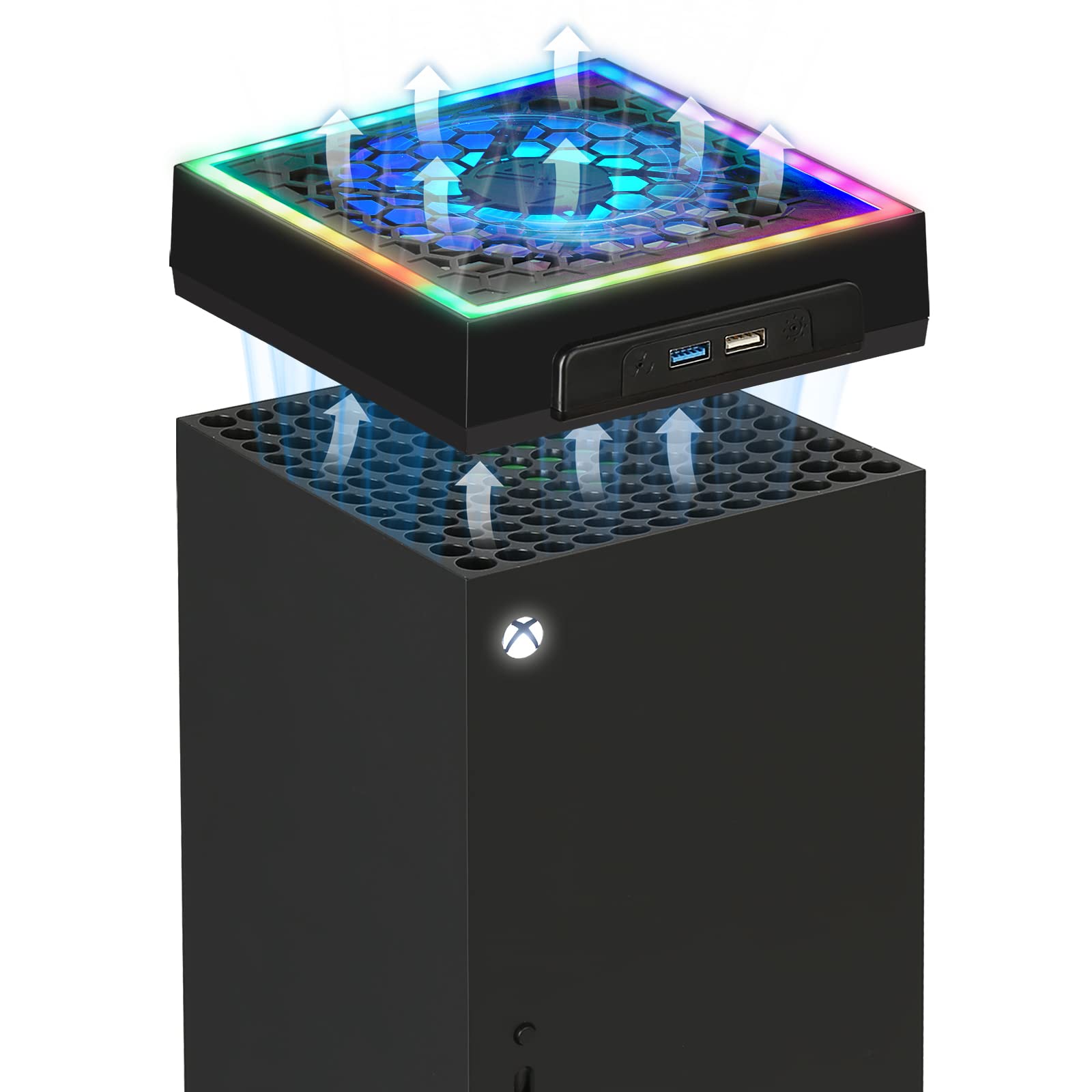 Amazon.com: Raryars Cooling Fan for Xbox Series X with RGB and Upgraded ...