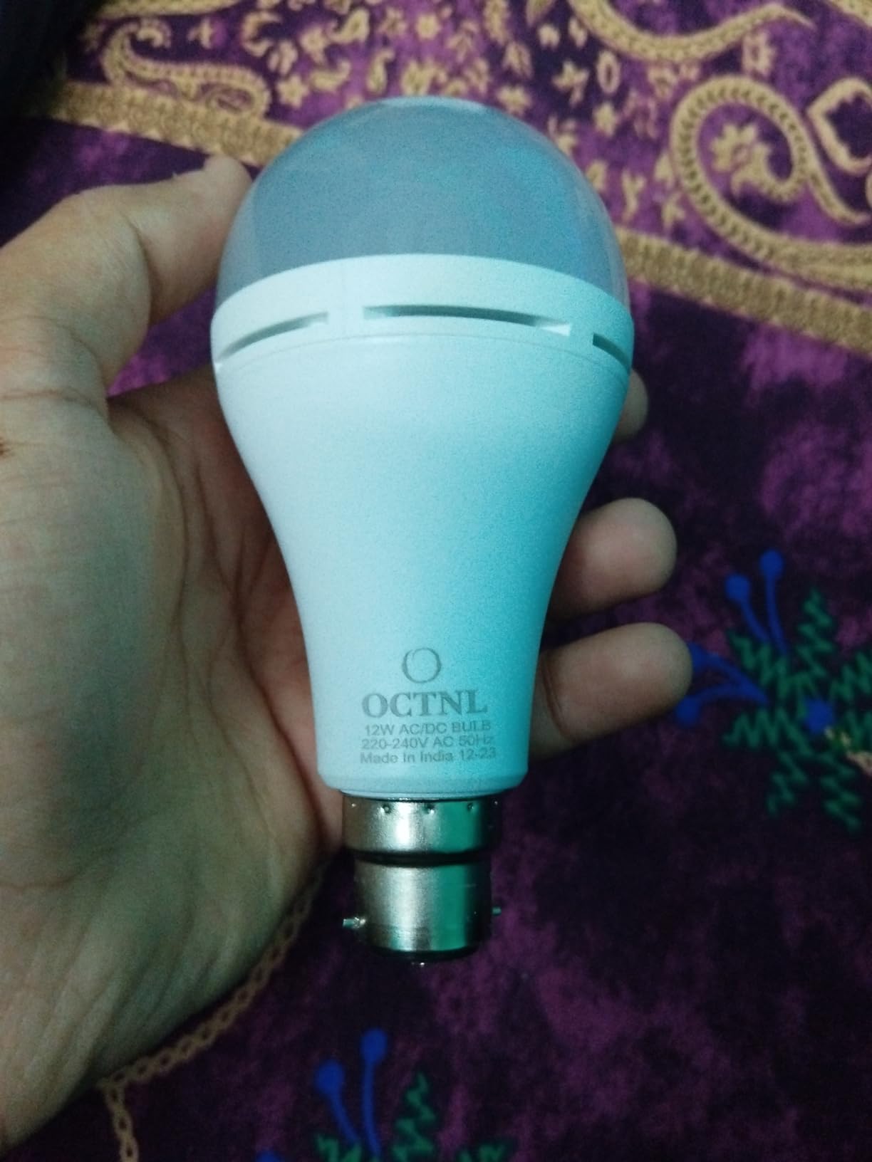Buy OCTNL 12 Watt Emergency Charging LED Bulb with Rechargeable Battery ...