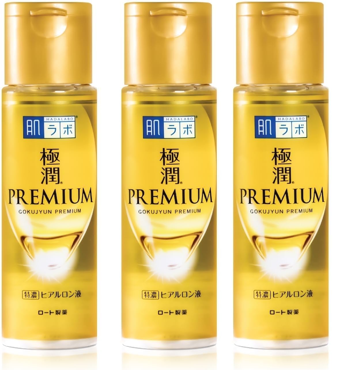 [Set of 3] Hadalabo Gokujyun Premium Hyaluronic Moisturising Lotion 170ml, Made in Japan ...