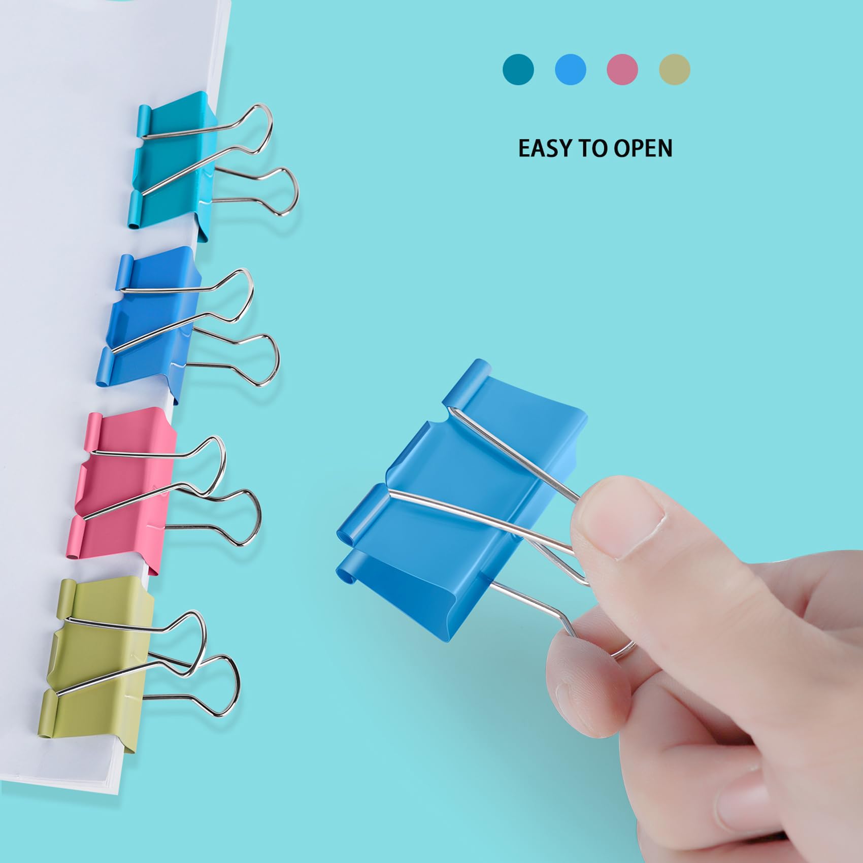 Snapklik.com : 18 Pcs Extra Large Binder Clips 2 Inch Length
