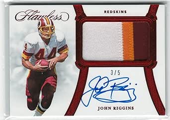 Amazon.com: 2020 Panini Flawless John Riggins 3 Color Patch Autograph ...