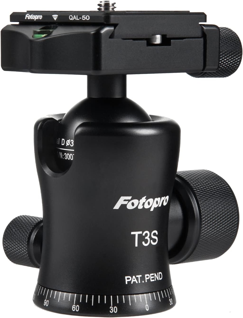 Amazon.com: Fotopro Low Profile Ball Head, 33mm CNC Metal 360 Degree ...