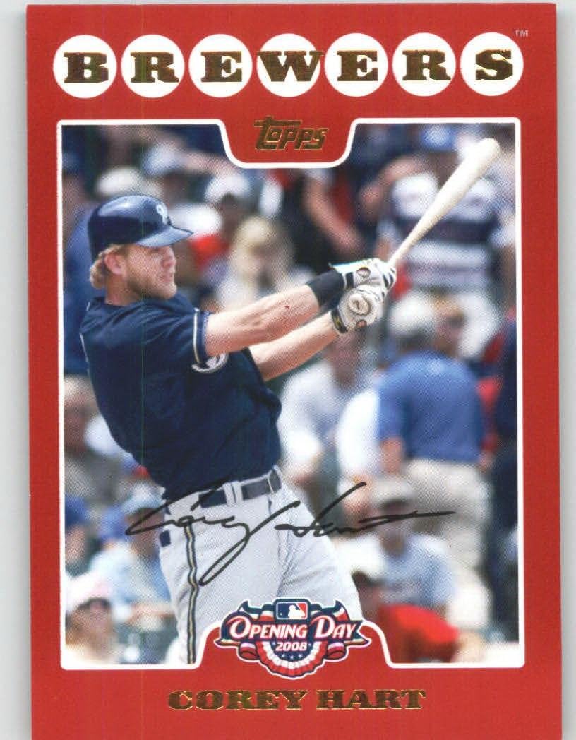 Amazon.com: 2008 Topps Opening Day #19 Corey Hart - Milwaukee Brewers ...