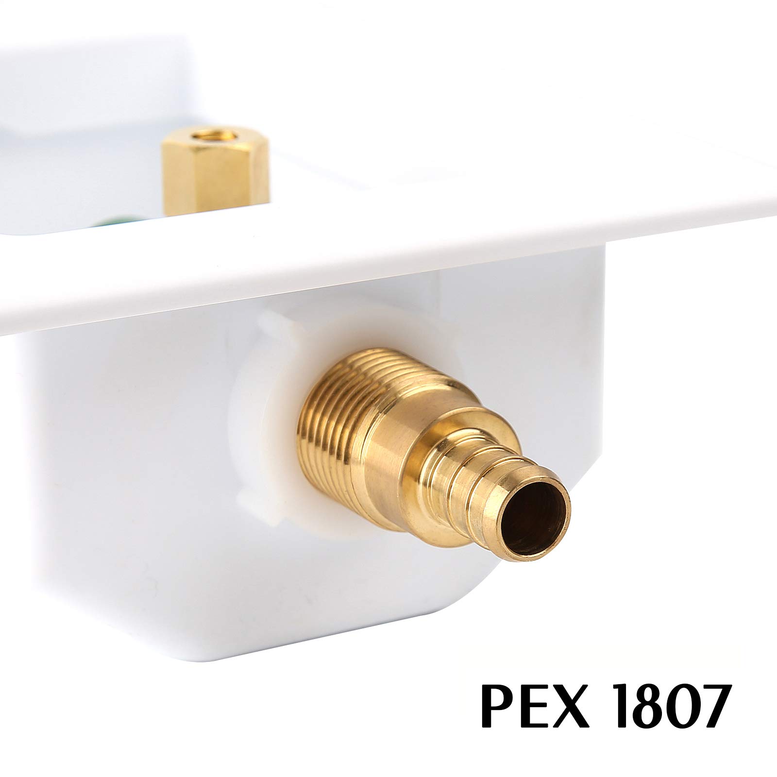 Ice Maker Shut Off Valve Wall PLUMBFLEX 1/2 In. SWT/MIP X 1/4 In. Lead