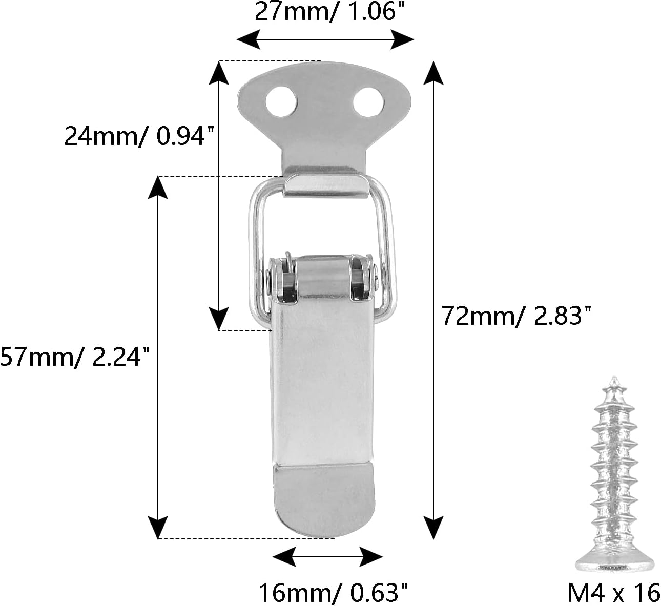 Buy Waziaqoc 8Pcs Spring Loaded Toggle Latch Lock, Stainless Steel ...