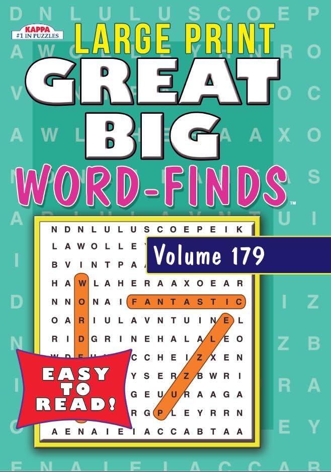 Great Big Word Finds-Large Print Word Search Puzzle Book: Kappa Books ...