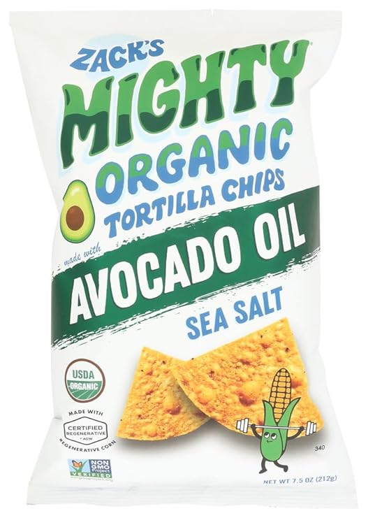 Amazon.com: Zack'S Mighty Organic Avocado Oil Tortilla Chips - Sea Salt ...