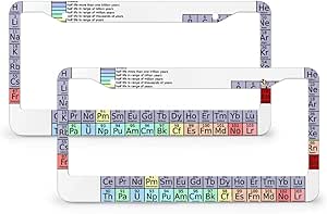 Amazon.com: License Plate Cover Periodic Table of The Elements License ...