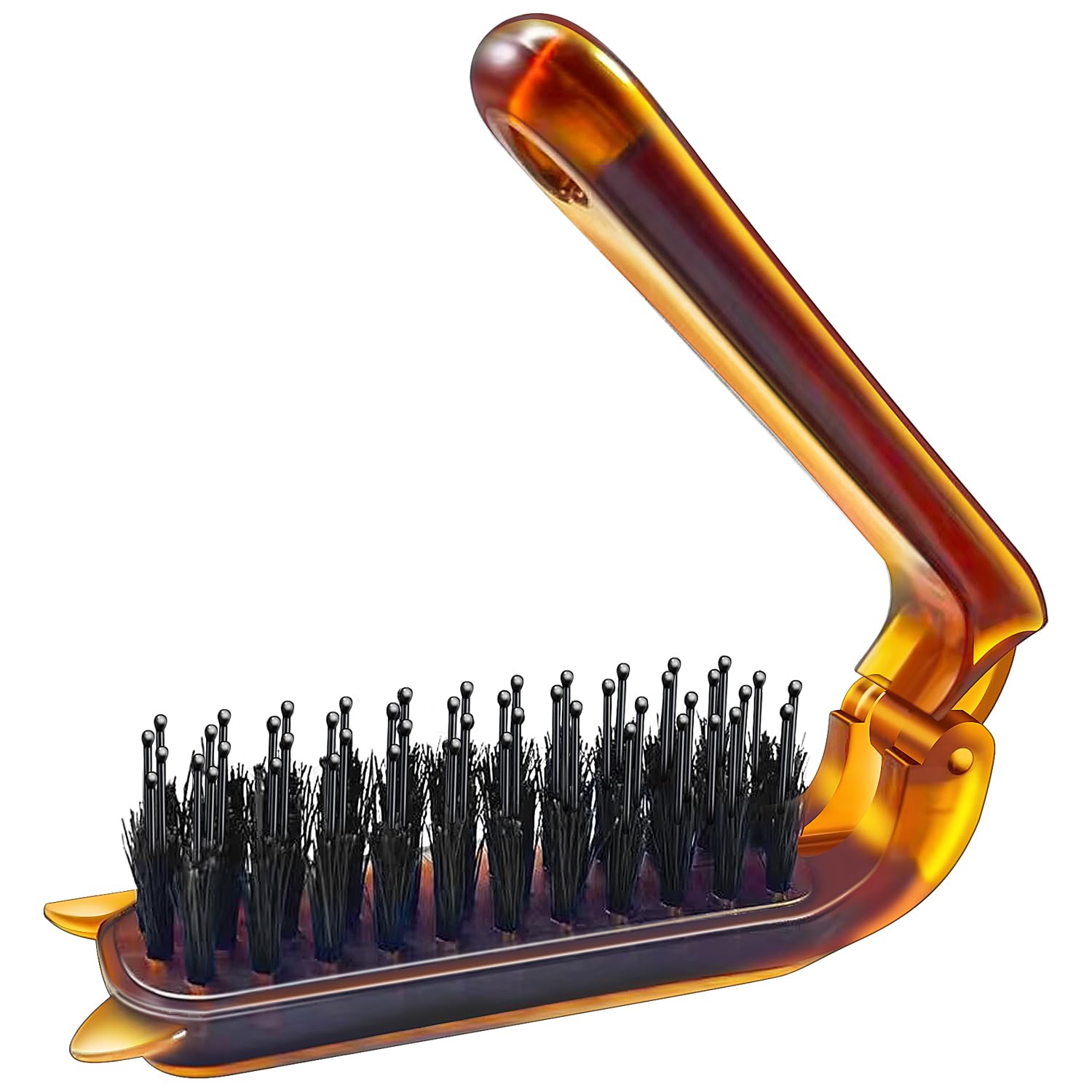 Amazon.com : Travel Folding Hair Brush Portable Collapsable Pocket Boar ...