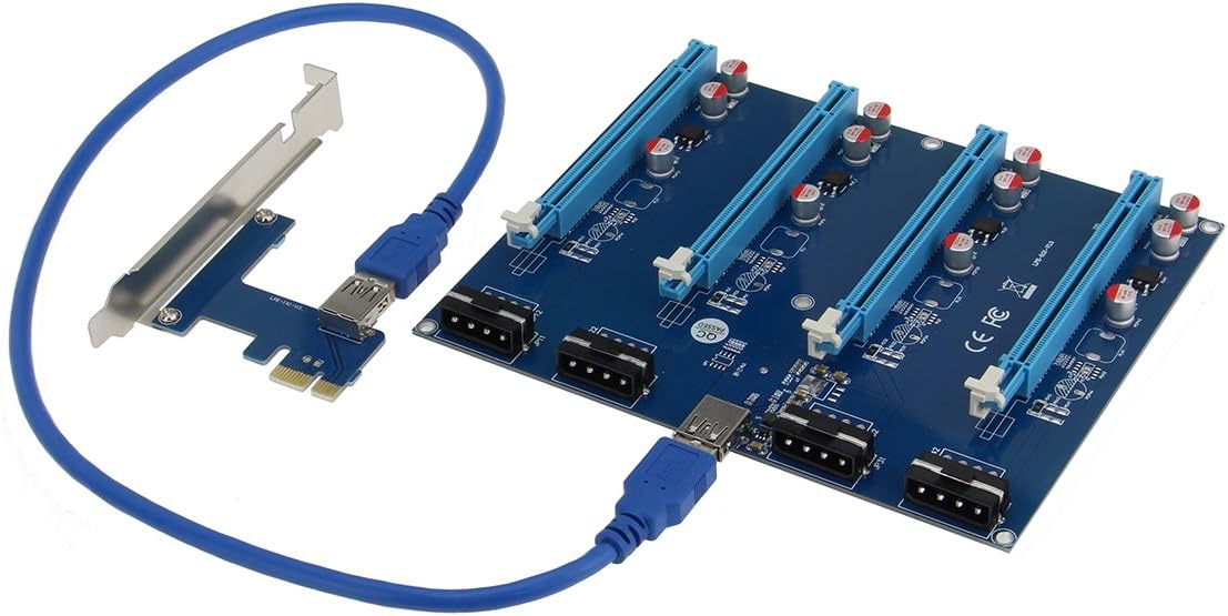 Amazon.com: SEDNA - PCI Express 1X Slots Riser / 4 Port Multiplier ...