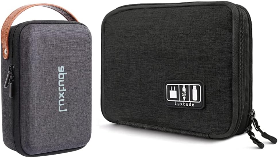 Amazon.com: Luxtude Large Electronics Organizer, Hard Carrying Case for ...