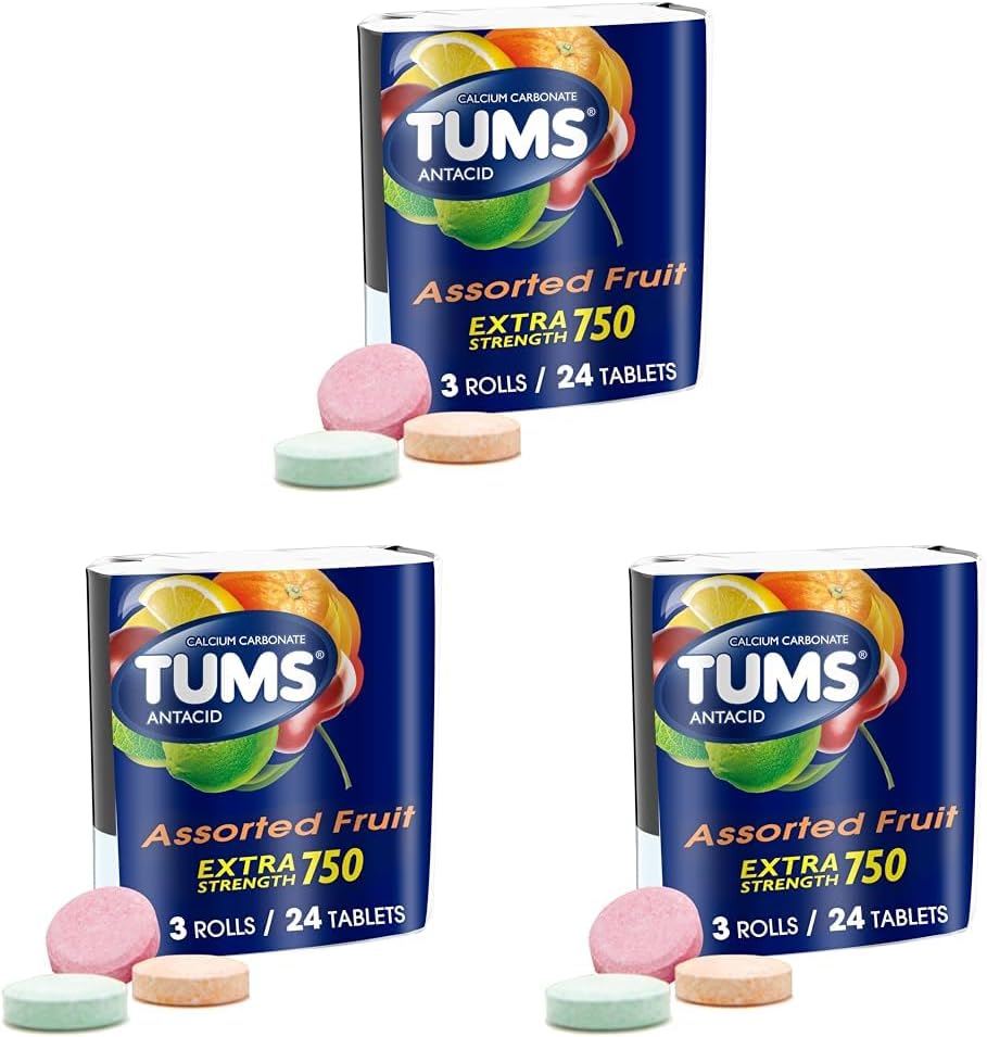 Amazon.com: TUMS Extra Strength Assorted Fruit Antacid Chewable Tablets ...