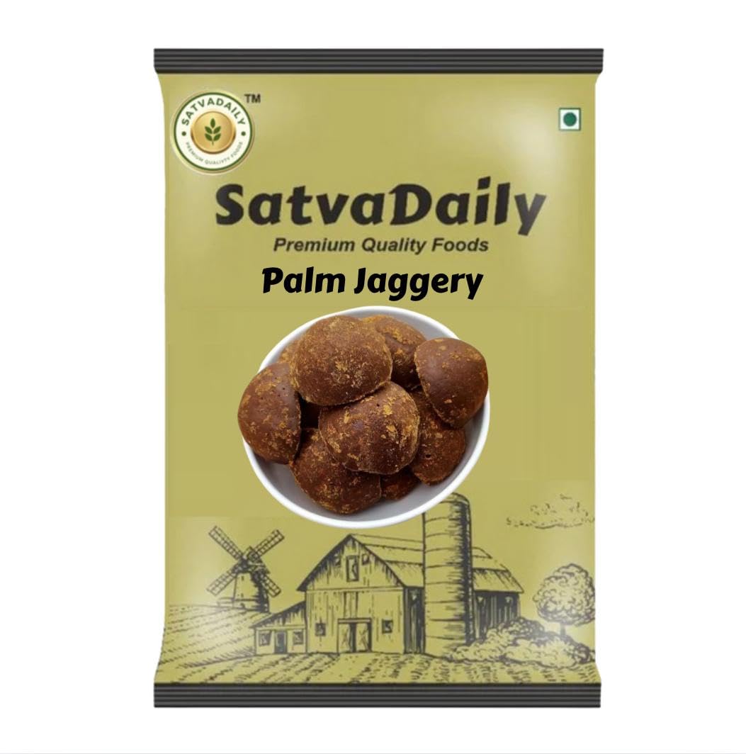 SatvaDaily Palm Jaggery - 1kg | Thati Bellam | Karupatti | Date Palm ...