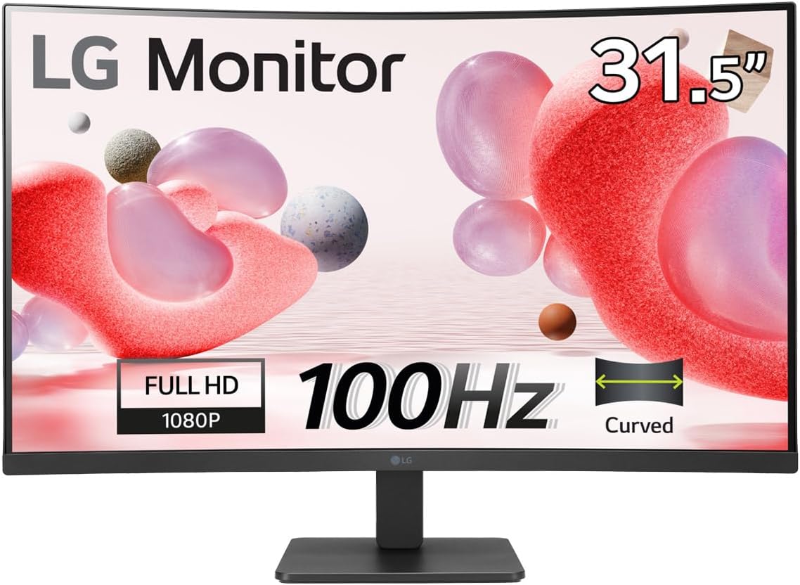 LG FHD Monitor (32MC50C-B) 31.5 inch FHD (1920x1080) Curved Display ...