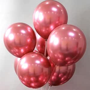 Amazon.com: 300pcs Metallic Red Balloons& 49.2ft Balloon Arch Strip ...
