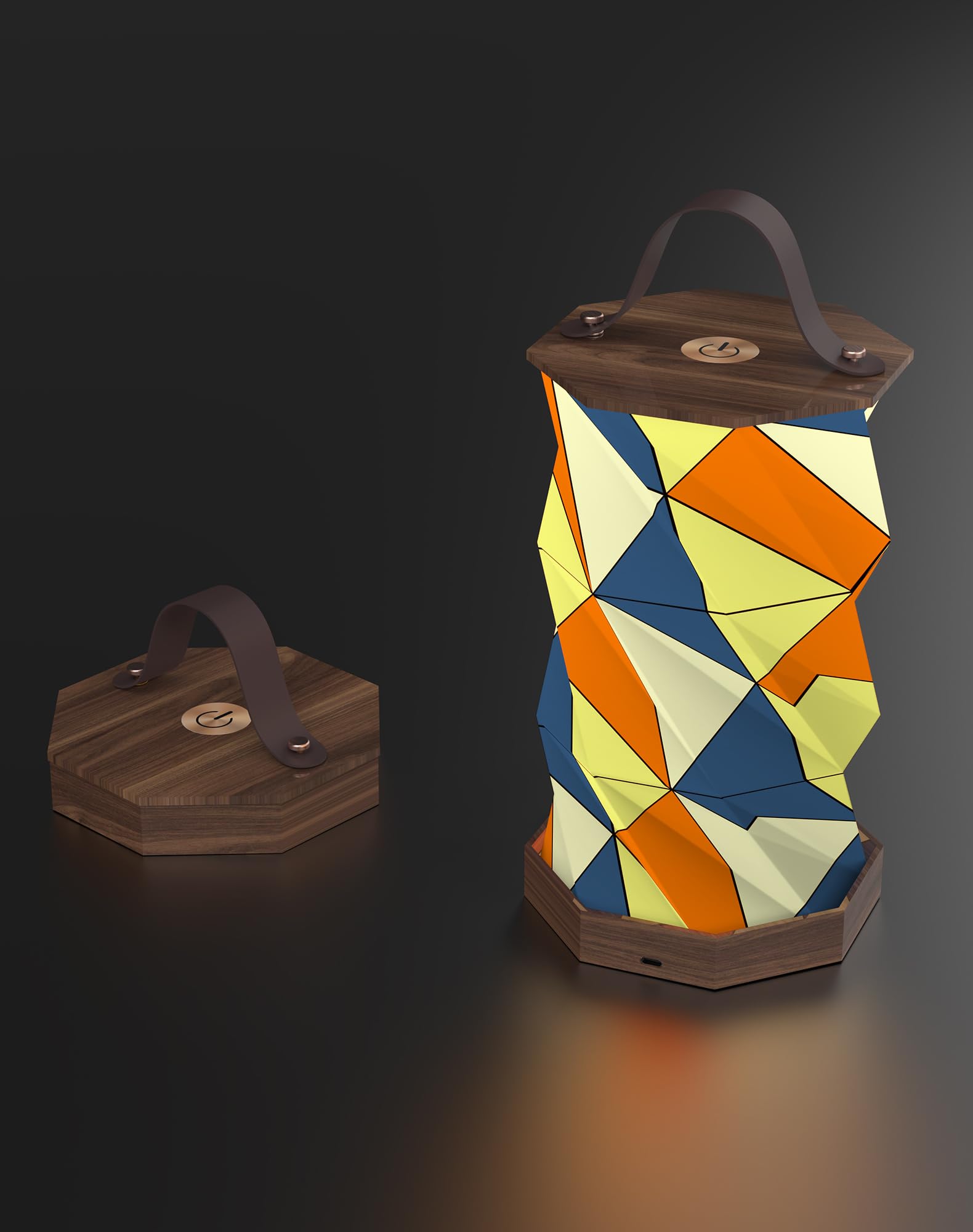 ZBOLE Portable Wooden Table Lamp with USB, Camping Lantern, Outdoor ...