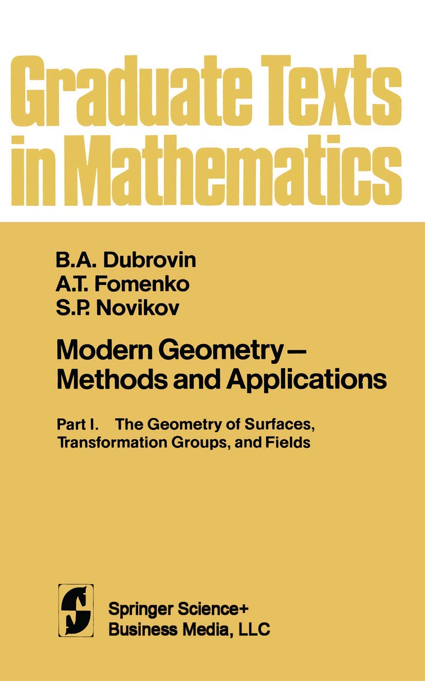 Amazon.com: Modern Geometry-Methods and Applications, Part I: The ...