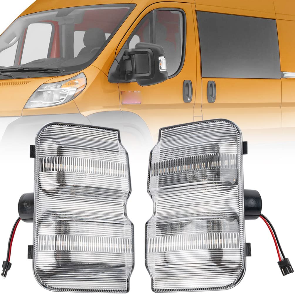 Amazon.com: Led Side Mirror Marker Lamps For 2014-2022 RAM Promaster ...