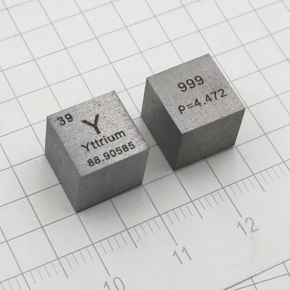 10mm Precision Machined Density Cubes Set: Yttrium, Cobalt, Chromium ...