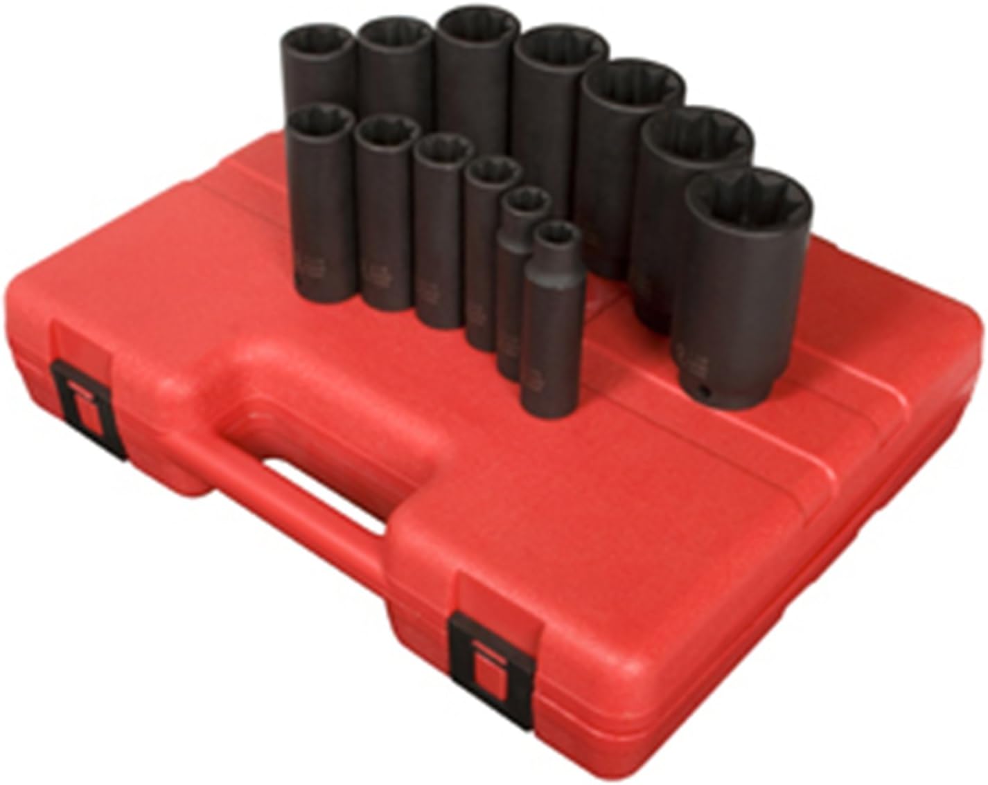 SUNEX TOOLS 2698 1/2-Inch Drive 12-Point SAE Master Impact Socket Set ...