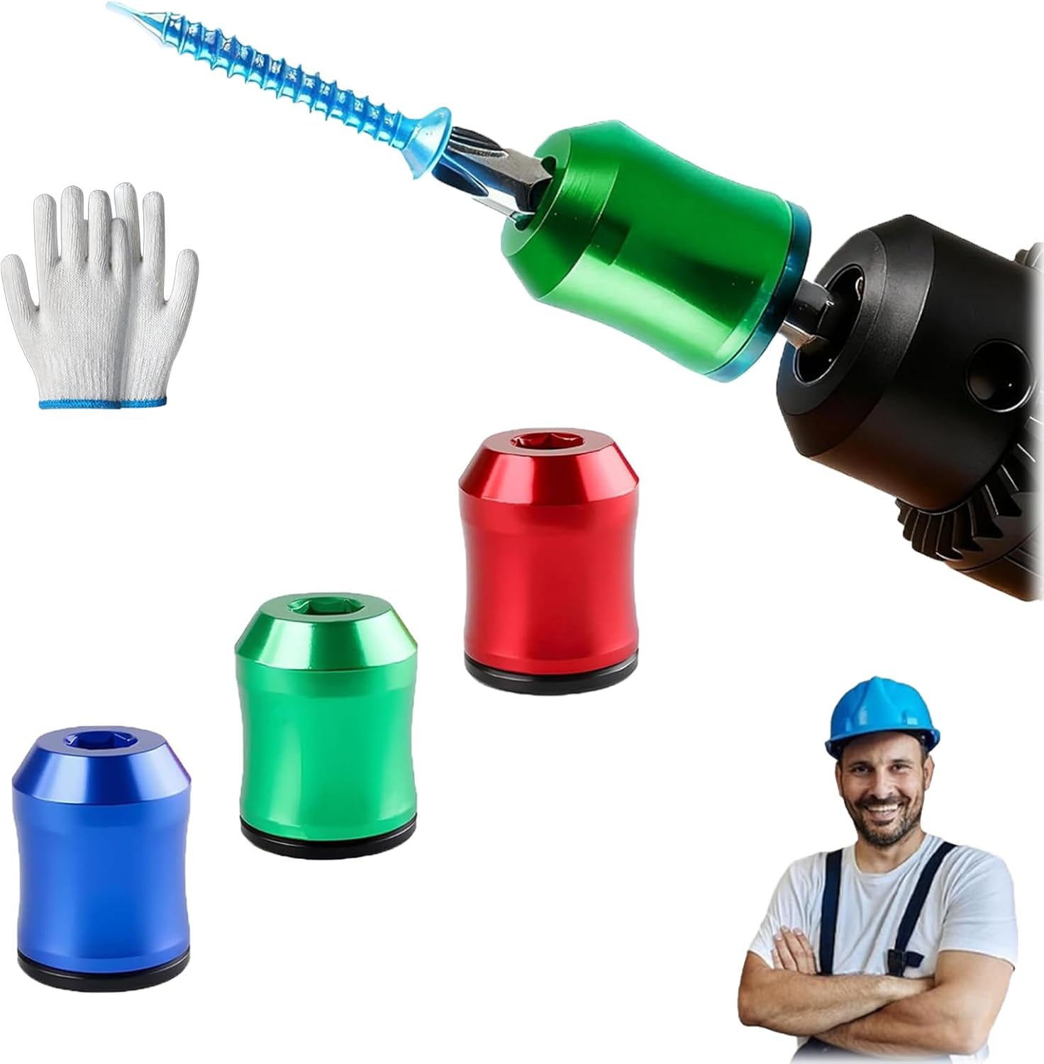 Strong Magnetic Screw Ring, Magnetic Screwdriver Holder for Drill, 1/4 ...
