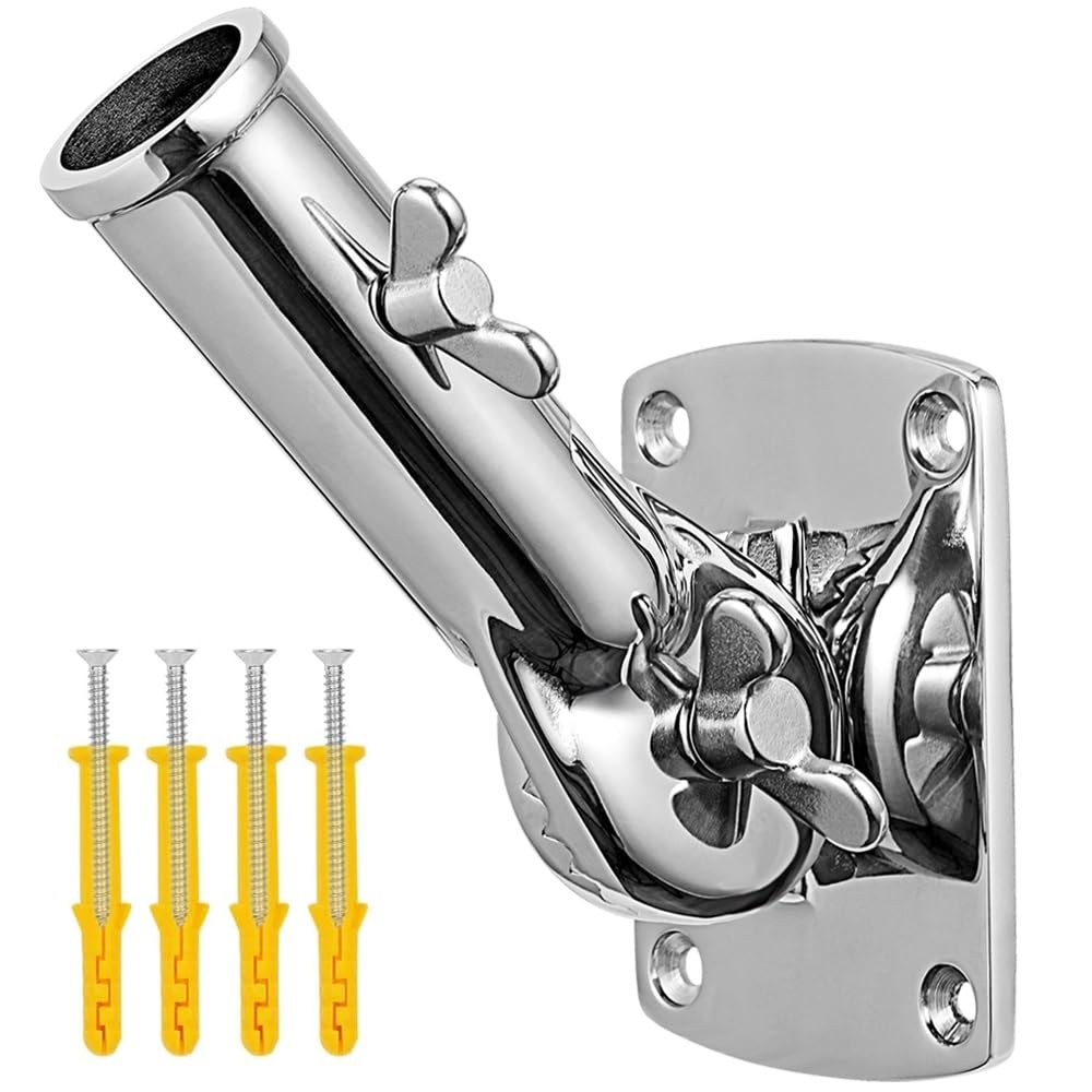 Amazon.com : Kalekey 316 Stainless Steel Flag Pole Bracket, Ultra Heavy ...
