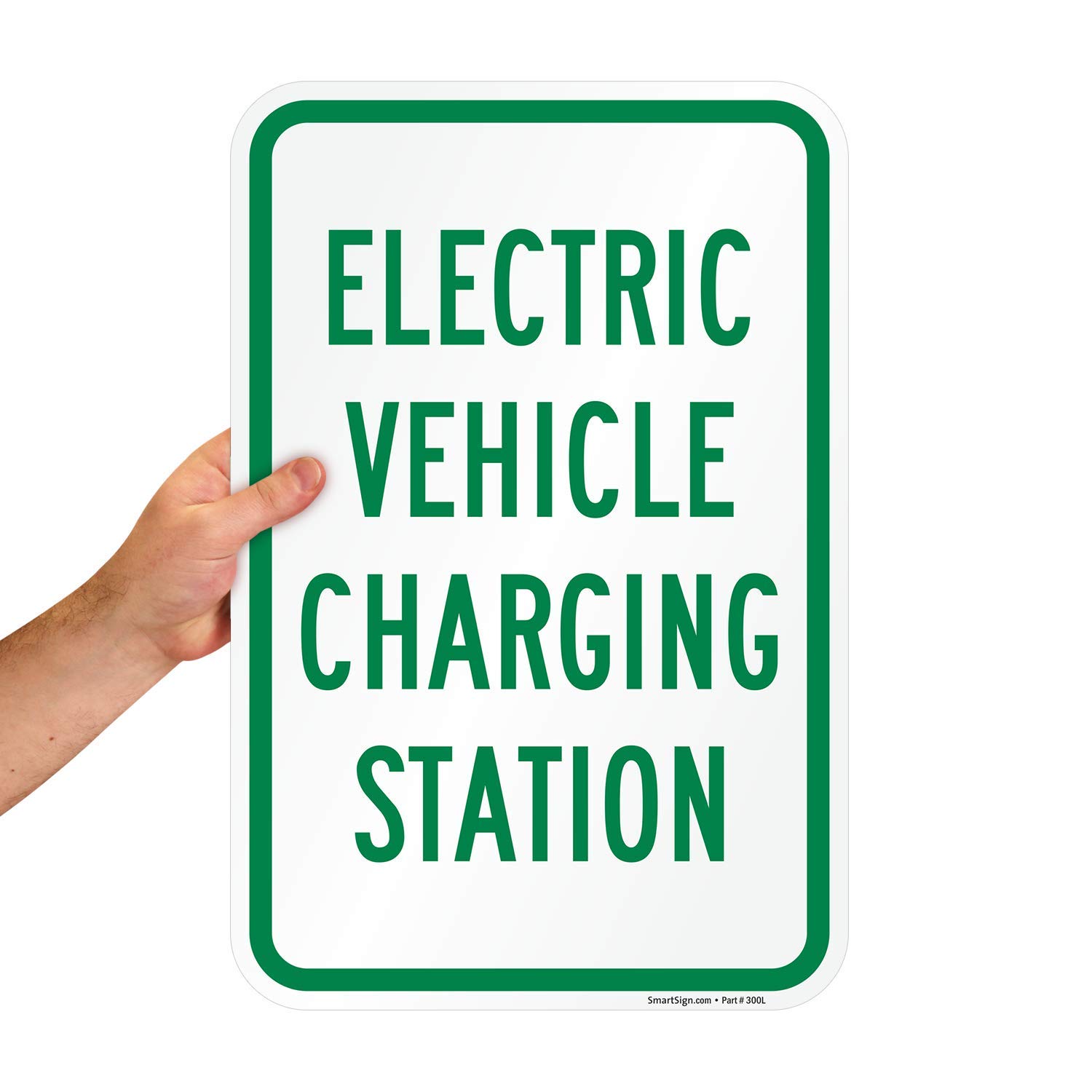 SmartSign by Lyle K2-0763-AL-12x18 "Electric Vehicle Charging Station ...