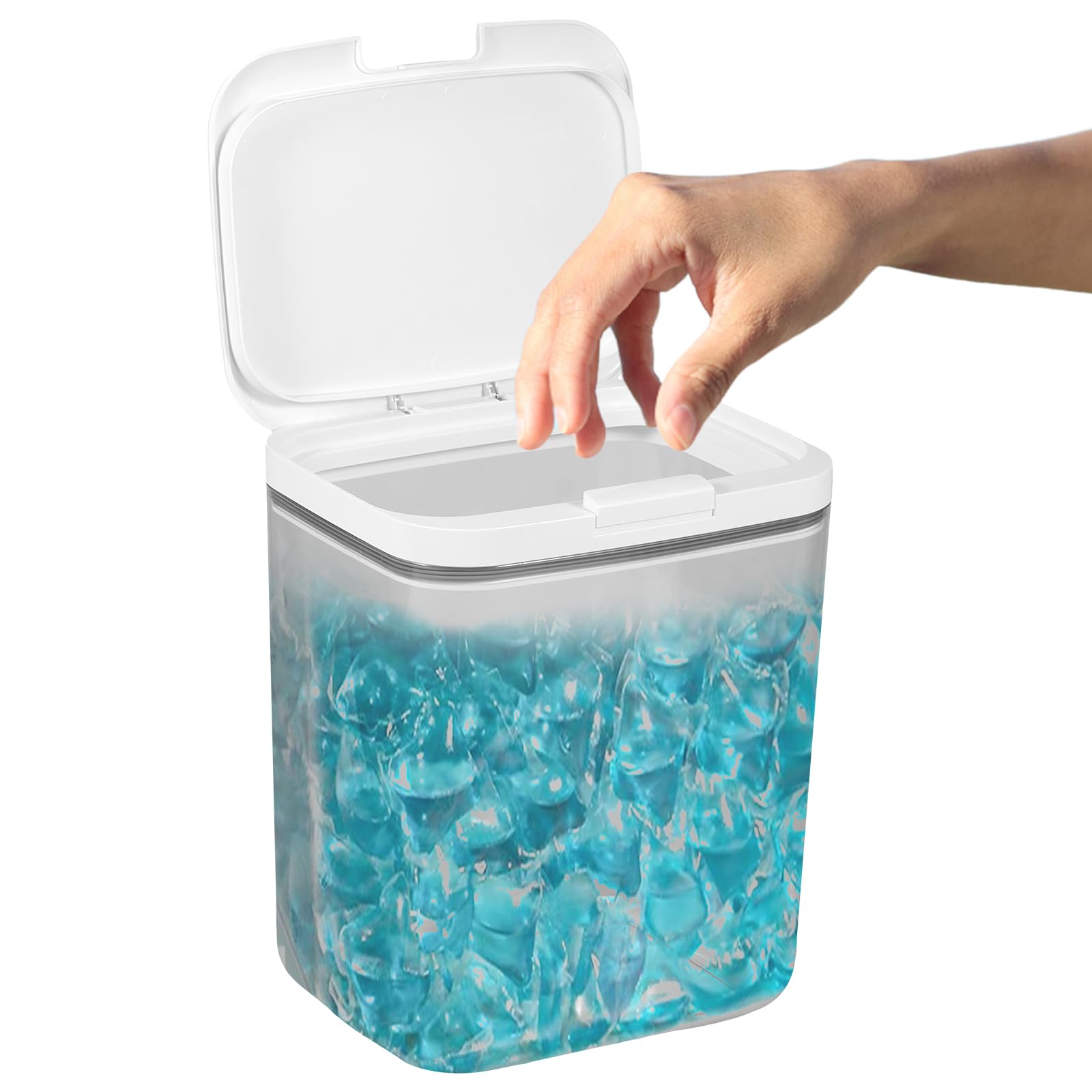 Laundry Pods Container Sealed and Automatic Pop-Up Washing Tablets ...