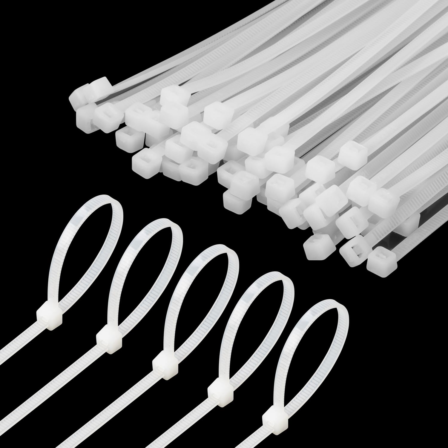Amazon.com: Armpow 8 Inch White Zip Tie 1000 PCS, 40 Lbs - Small to ...