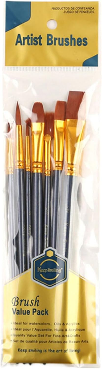 Amazon.com: 7 Pcs Acrylic Paint Brushes Professional Artist Paintbrush ...