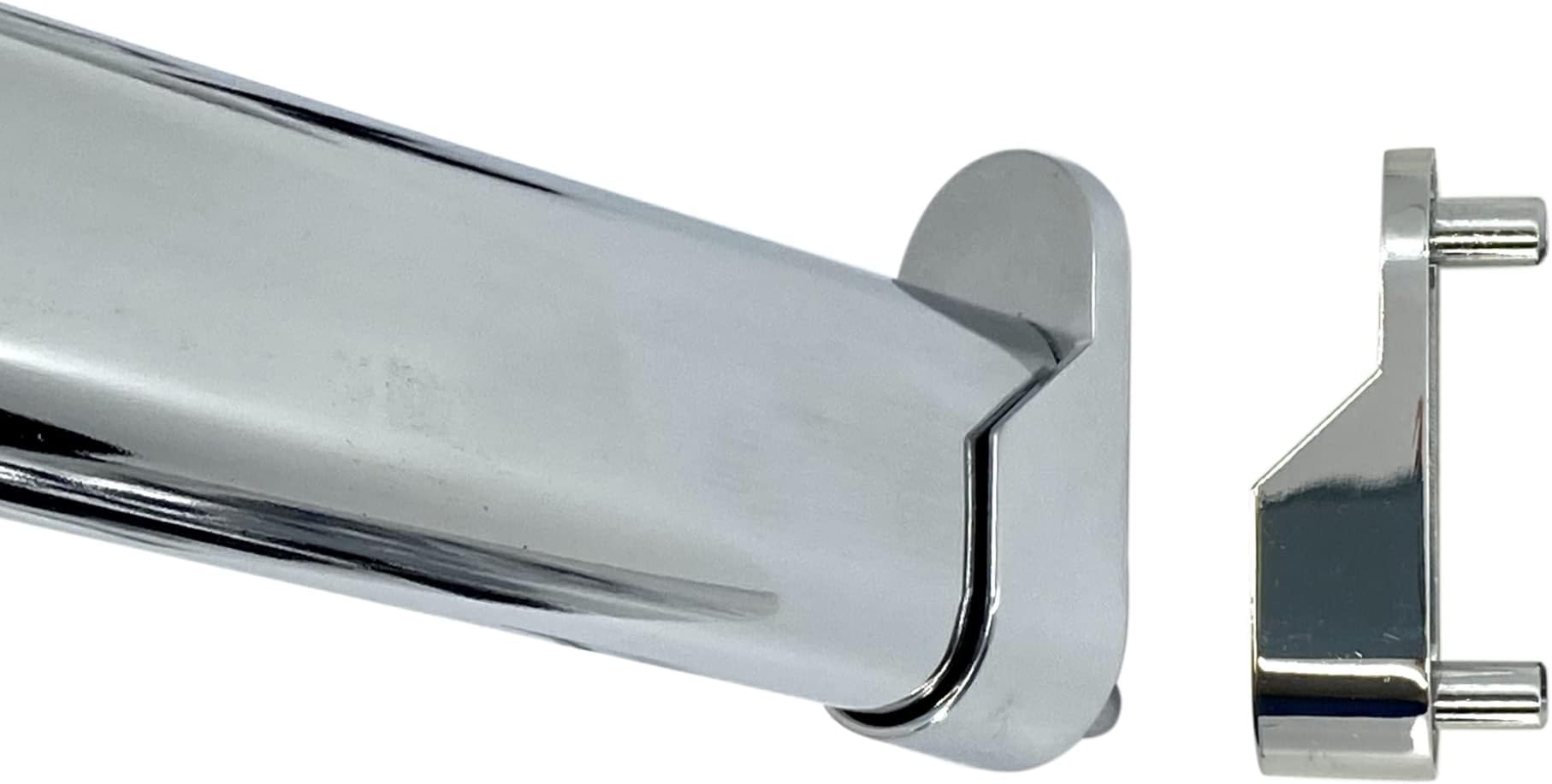 Amazon.com: Hafele Oval Closet Rod with End Supports - 36in, Chrome ...