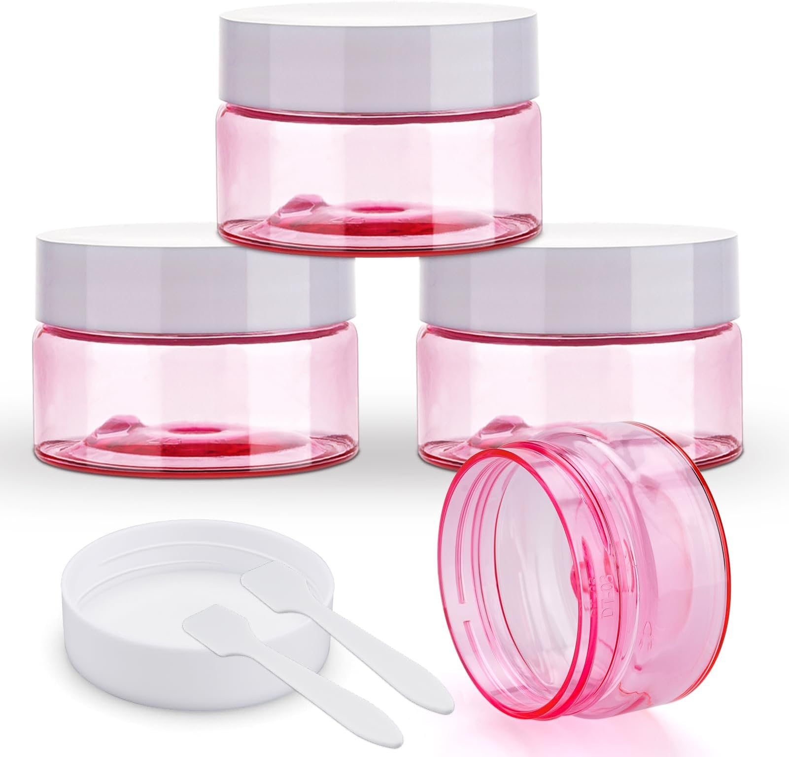 Amazon.com: Plastic Containers Akamino White Plastic Lotion Jar with ...