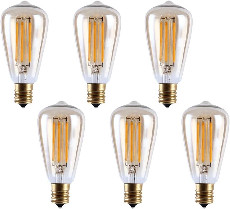 MaoTopCom 4W LED Replacement Light Bulbs, E17 Intermediate Base Warm ...