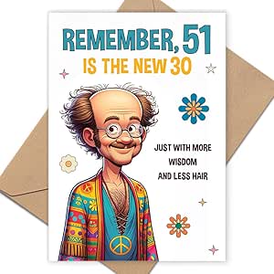 Paintio Funny 51st Birthday Card for Men - Happy 51 Year Old Birthday ...