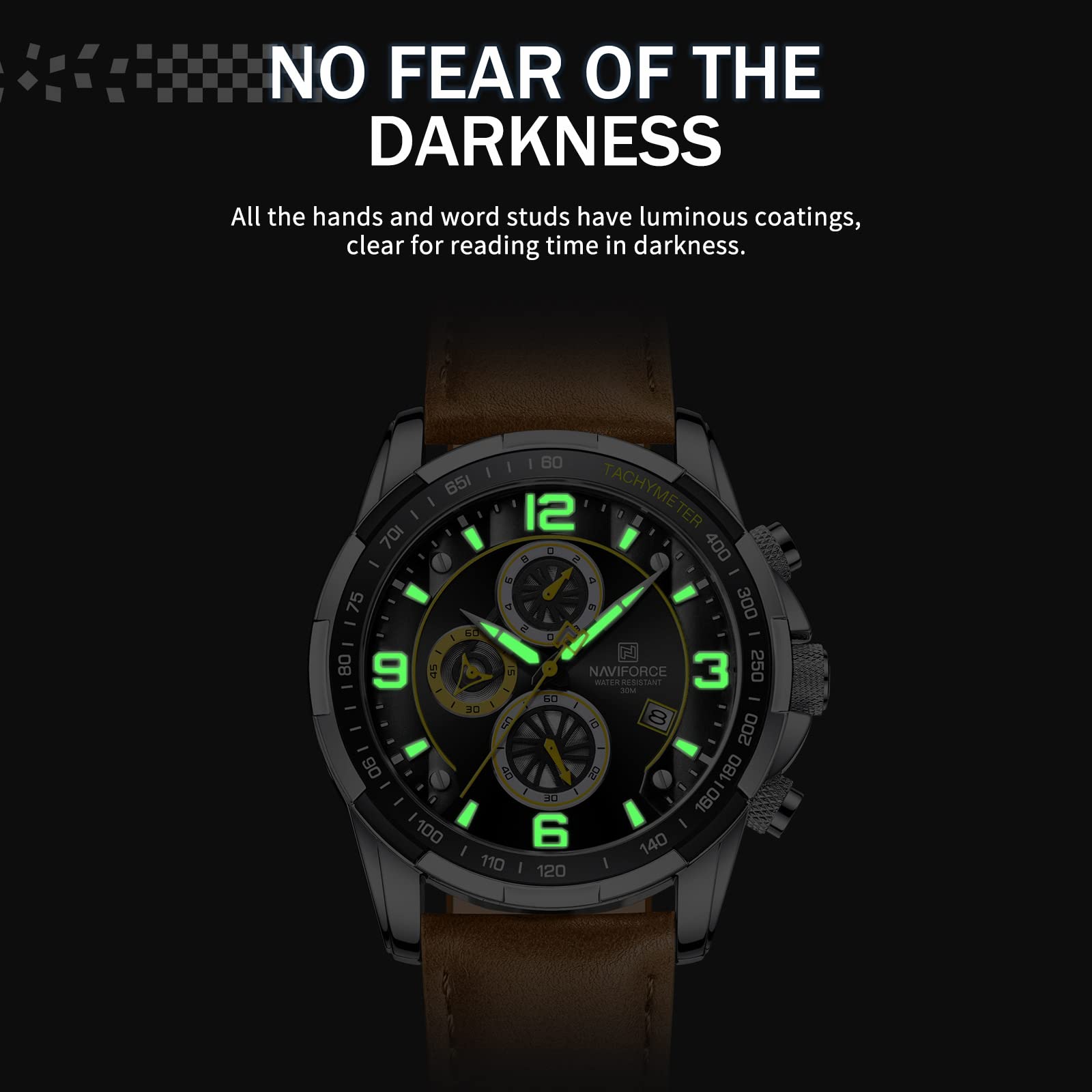 Snapklik.com : Sport Watches For Men Analog Quartz Chronograph Leather ...