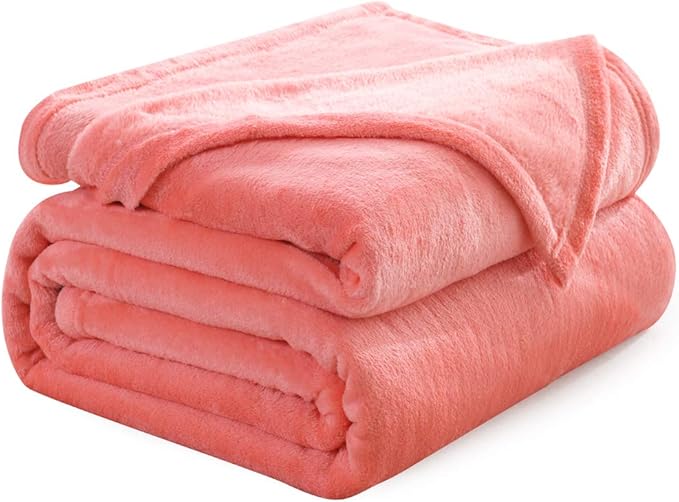 Amazon.com: NANPIPER Flannel Fleece Living Coral Blanket Throw Size ...