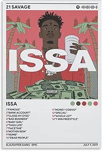Amazon.com: TOFUTO 21 Savage - Issa Album Cover Canvas Poster Print ...