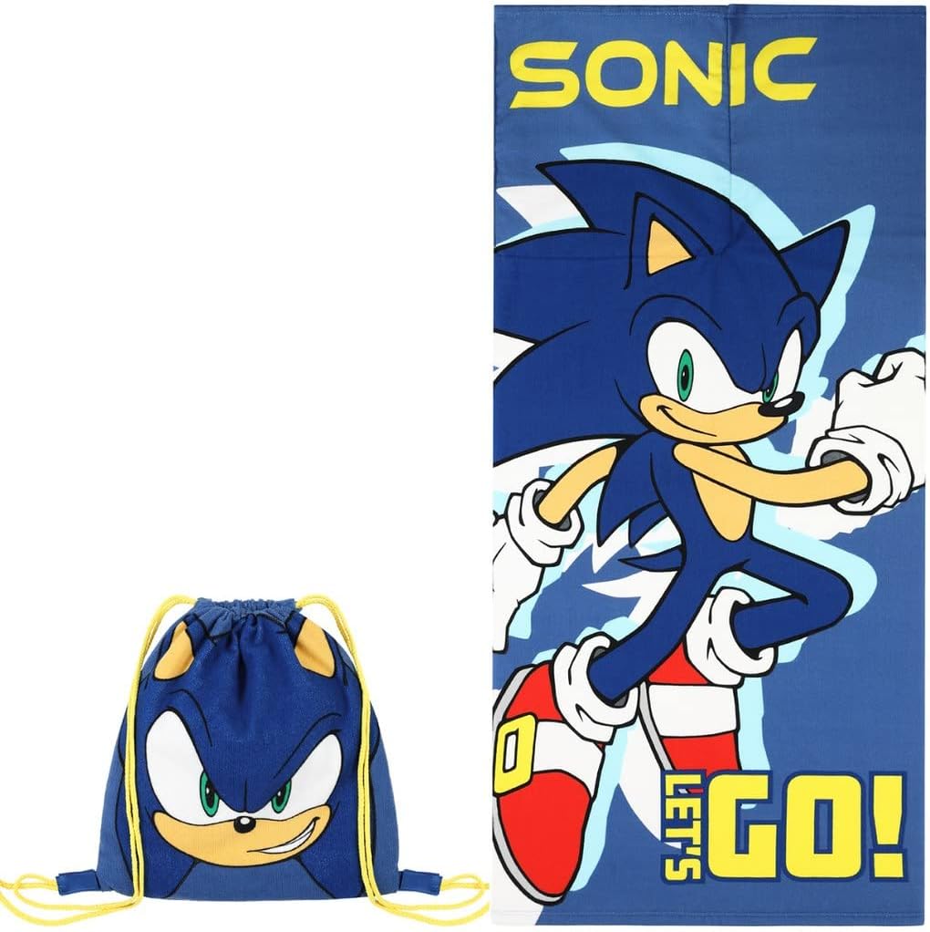 Sonic The Hedgehog Kids Hooded Towel | Children’s Bath Towels | Kids ...