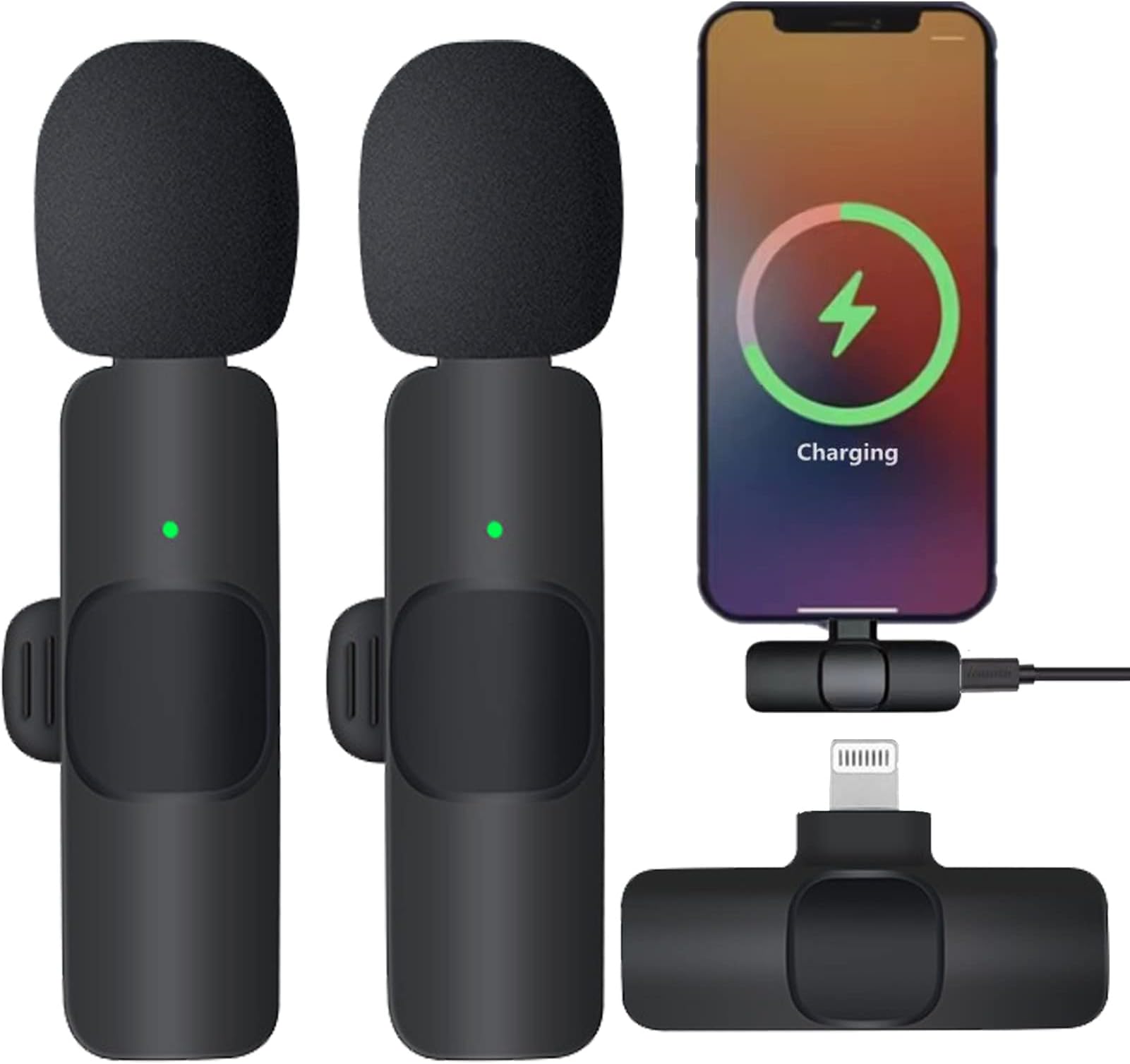 Amazon.com: Atazevk Mini Wireless Lavalier Microphone for iPhone Ipad ...