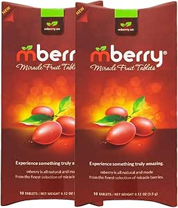 Amazon.com: mberry Miracle Fruit Tablets, 10-Count (Pack of 2 ...