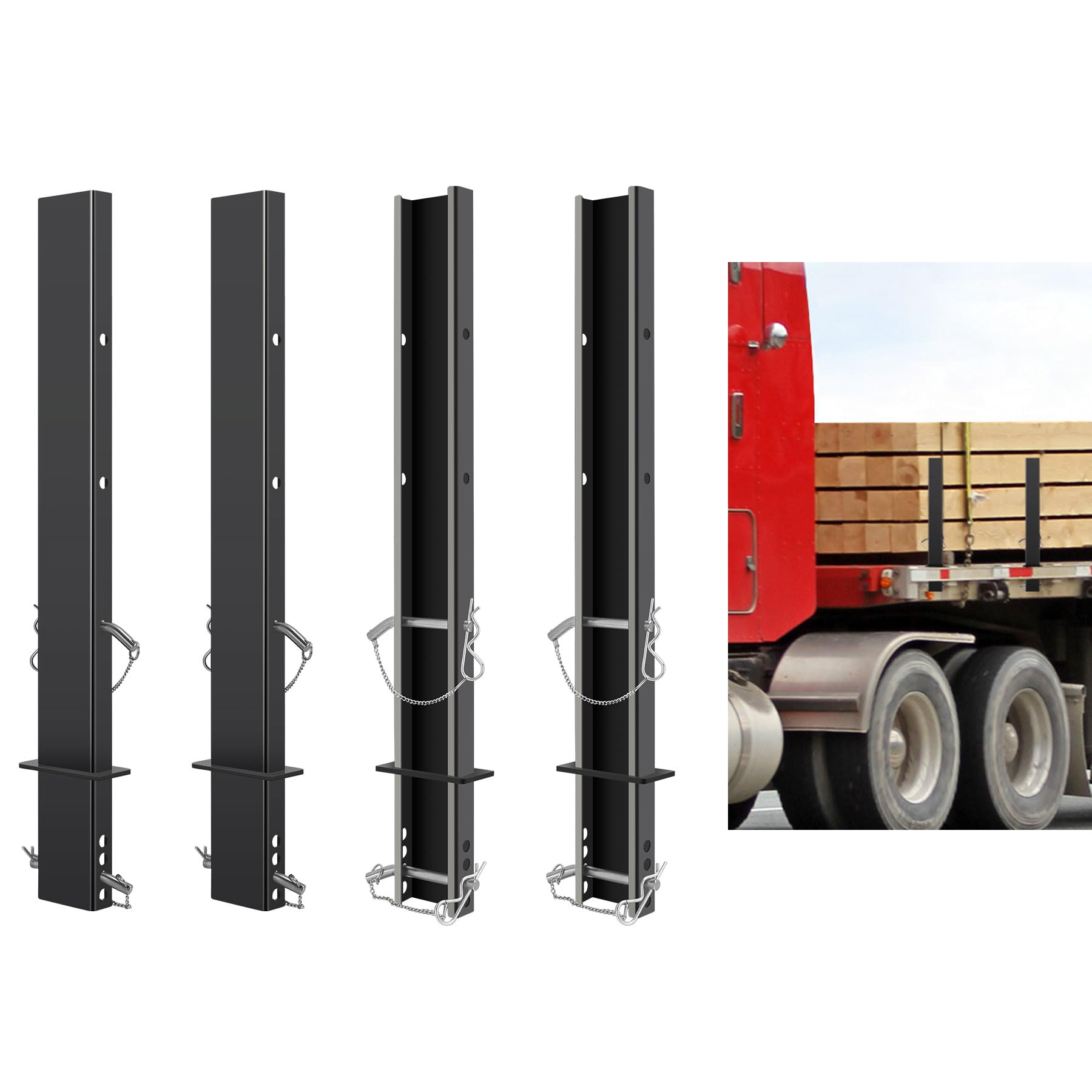 Snapklik.com : Sidasu 30 In 4 Pcs Adjustable C Channel Pipe Stake ...
