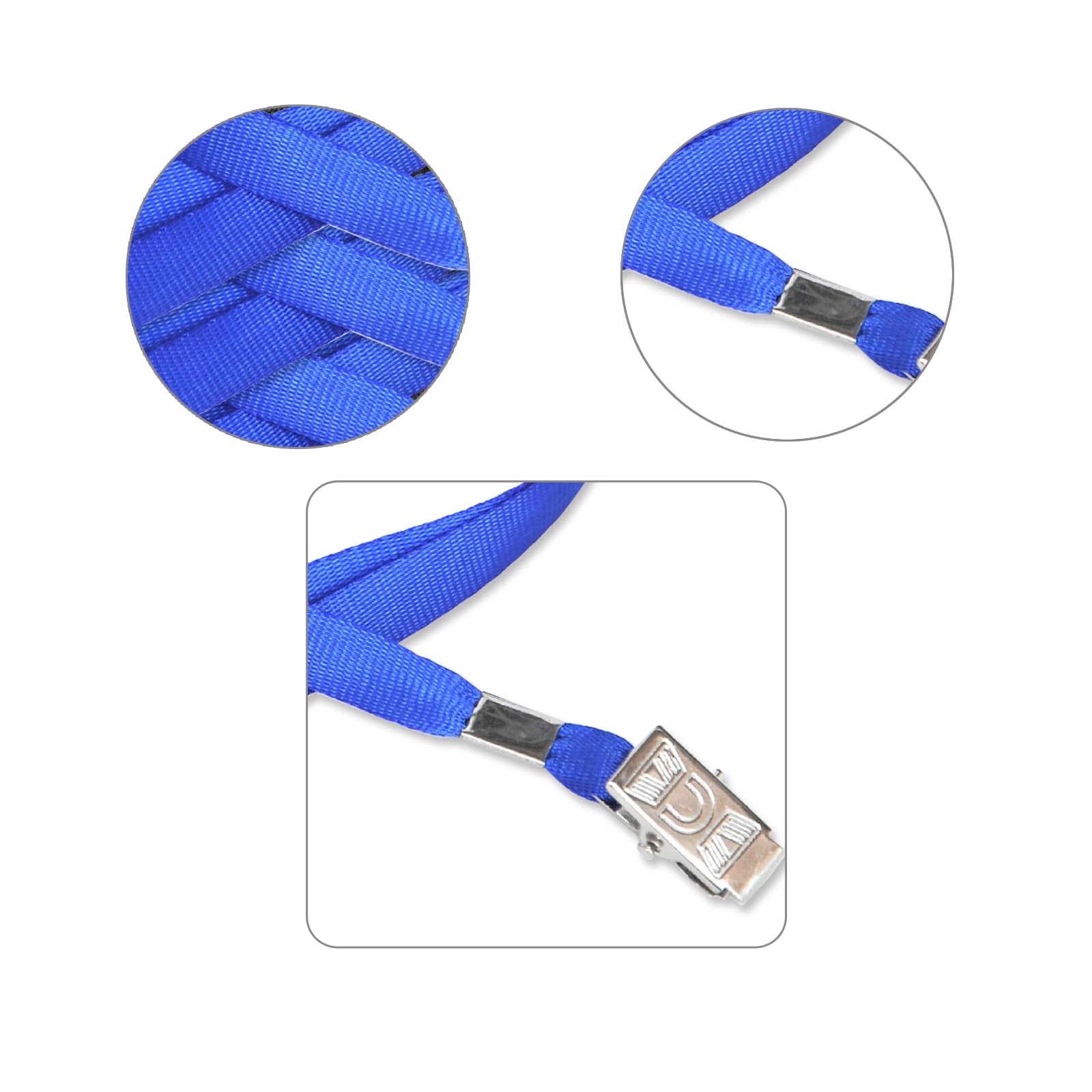 Leliafleury Blue Lanyards 20Pcs Bulk Badge Lanyards Flat Neck Lanyards ...