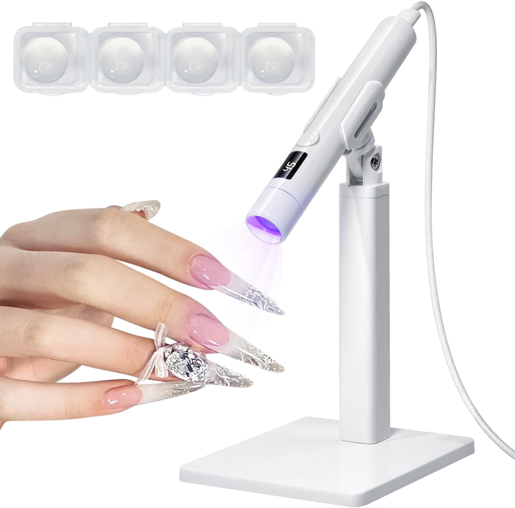 Amazon.com: Mini UV Light for Gel Nails: Rechargeable Handheld UV Nail ...